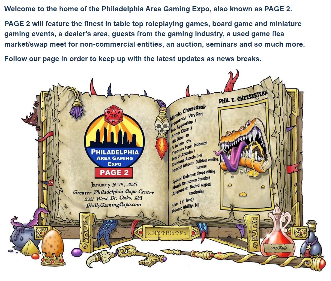 PAGE 2 Pennsylvania Area Gaming Expo – Cannibaal Publishing